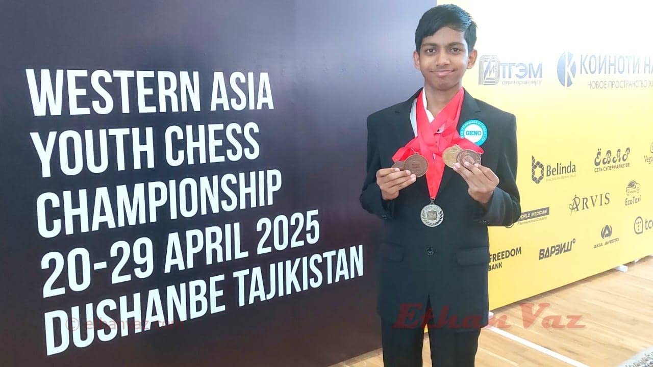 Ethan Wins 5 Medals for India at Western Asia Youth Chess Championships ...