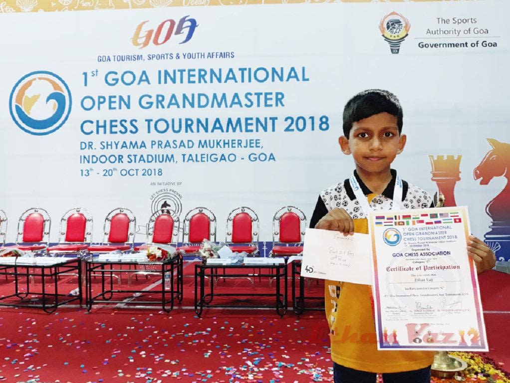 Ethan Makes it Big at his 1st International Chess Tournament - Ethan Vaz