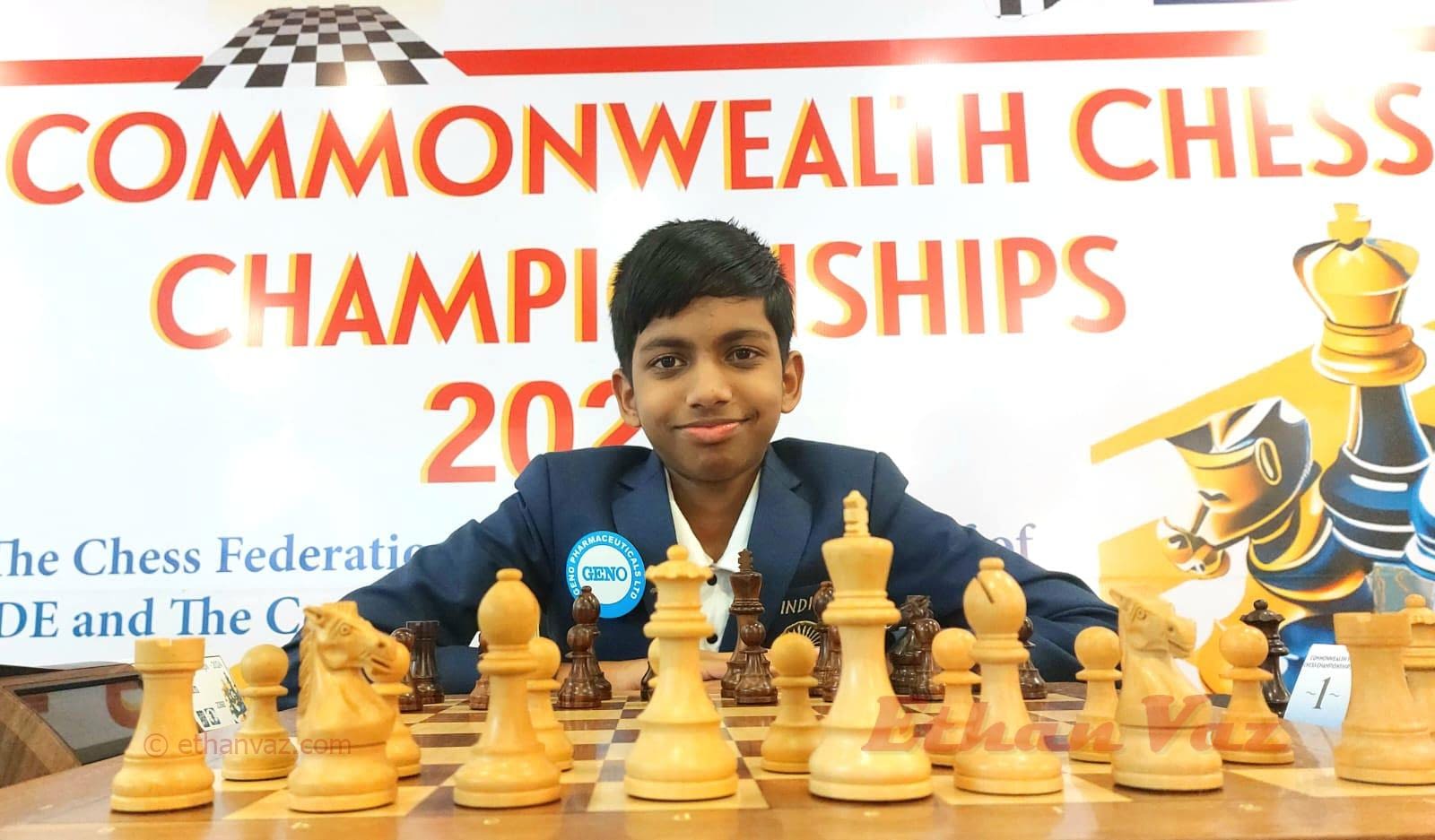 Ethan clinches Gold Medal at Commonwealth Chess Championships 2024 - Ethan Vaz